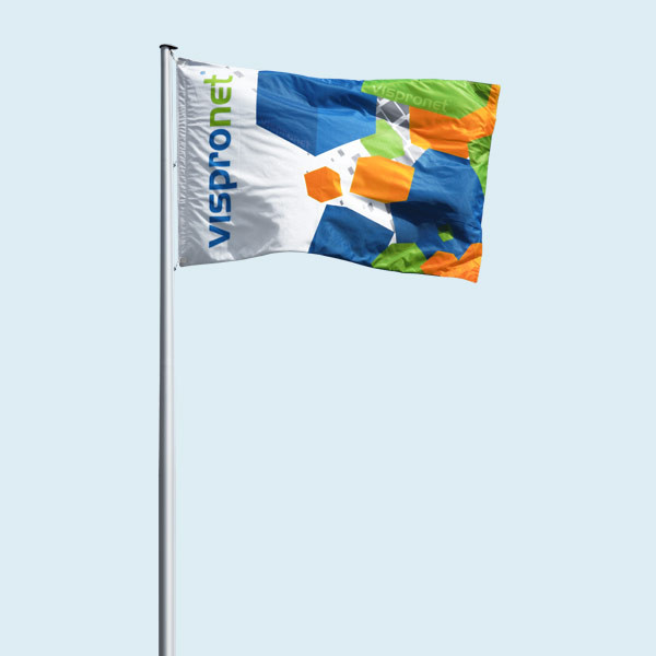 Double-sided flags (landscape format) - two designs on one flag