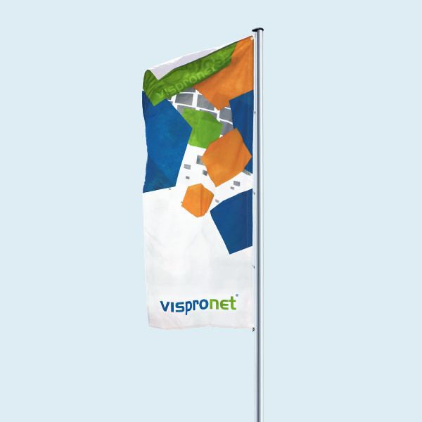 Bespoke double-sided flags with two designs