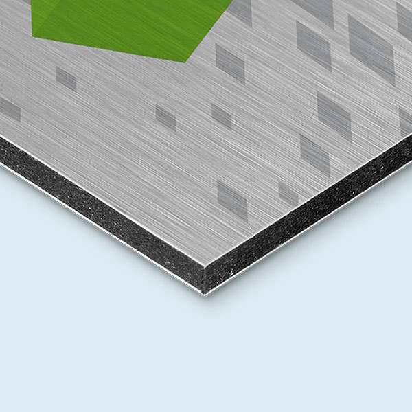 Posters on aluminum composite panel (silver) in portrait 3:4