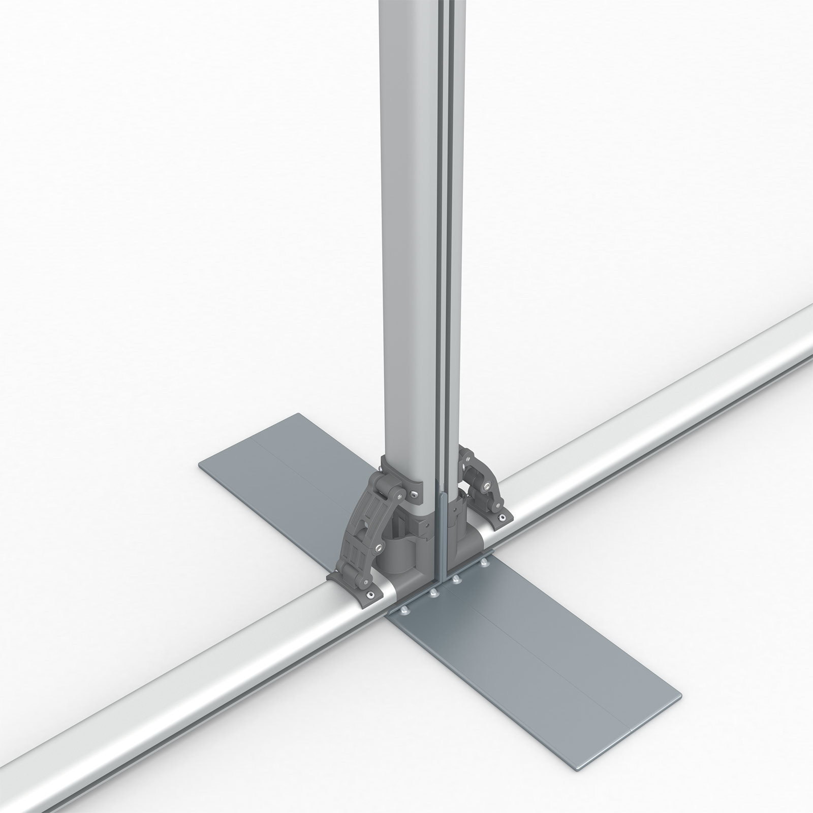 Modular, foldable display with keder frame