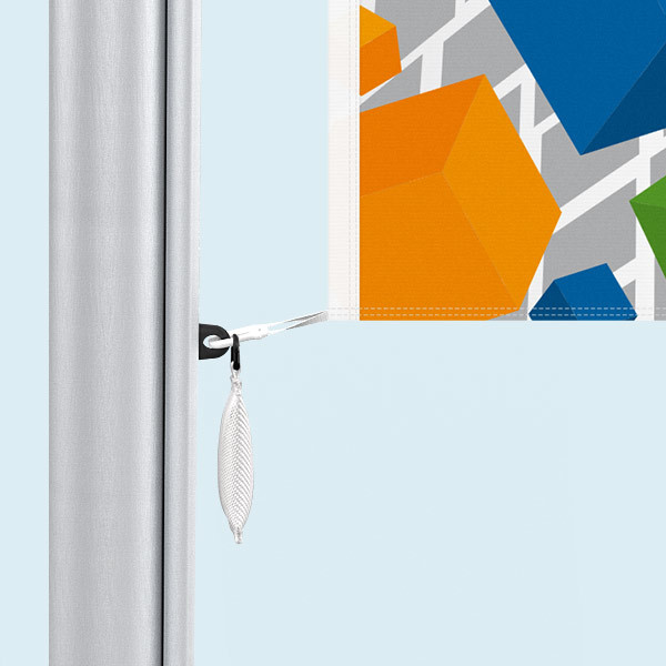 Polstered counter weights for flags & banners