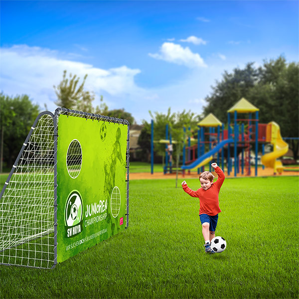 Football goal with/without customized shooting target