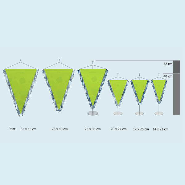 Buy your Table banner / Pennant with loop fringes online